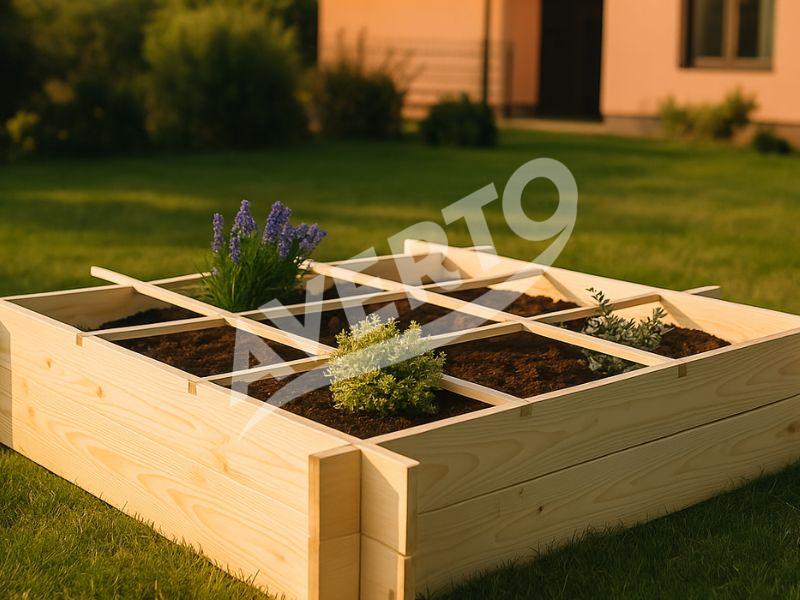 9 section flower and vegetable bed, garden | Averto