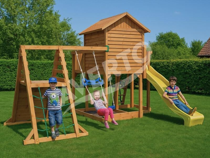 Playset My_SIDE Spider+ with slide and rope net