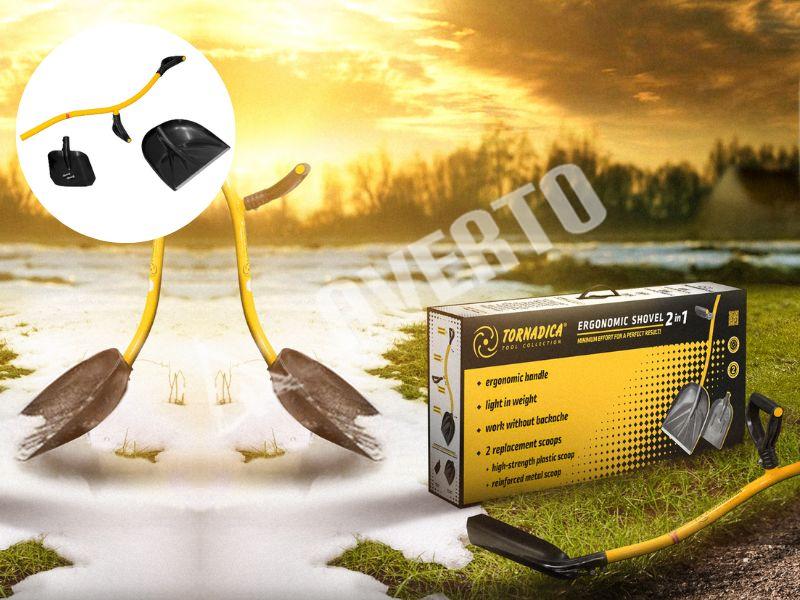 Ergonoomiline labidas Tornadica 2 in1 | Averto.ee
